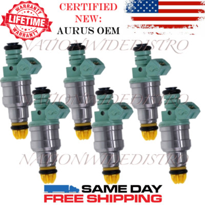6x OEM NEW AURUS Fuel Injectors for 91-99 BMW 323i 323is 325i 325is ...
