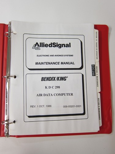 Bendix King Maintenance Manual KDC 298 Air Data Computer | eBay