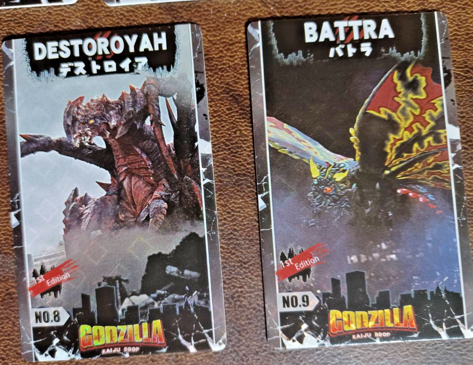 Round1 Limited Edition GODZILLA KAIJU DROP CARD COMPLETE SET #1-#10 10K ...