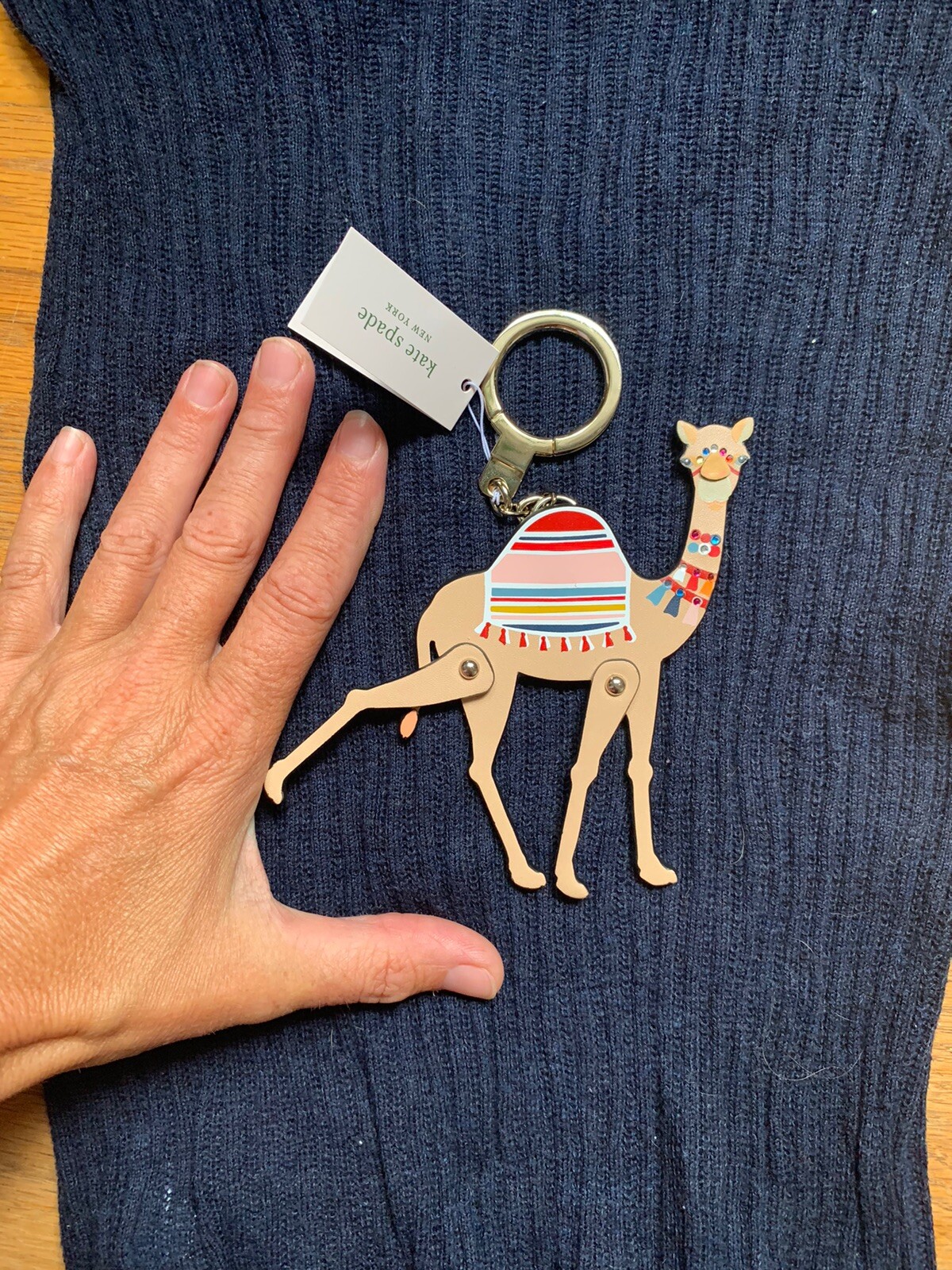 KATE SPADE SPICE THINGS UP JEWELED CAMEL KEY CHAIN /FOB NWT | eBay