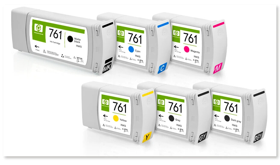 HP761 Ink Cartridge Full With Pigment Ink For HP T7100 T7200 Printer ...