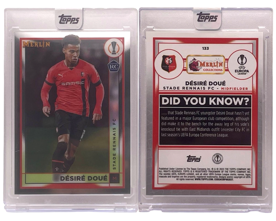 2022-23 Topps Merlin #133 UEFA Club Competitions Desire Doue Rookie ...