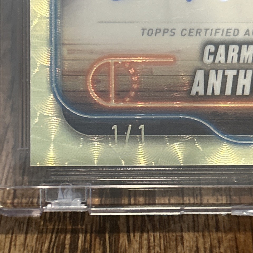 2024-25 Carmelo Anthony Topps Chrome Superfractor Autograph Auto 1/1 ...