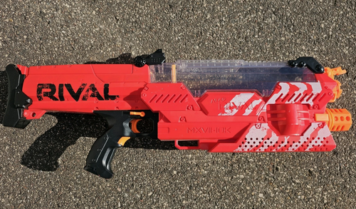Nerf Rival Nemesis Motorized Blaster MXVII-10K RED High Capacity TESTED ...
