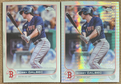 Bobby Dalbec 2022 Topps Chrome Refractor Lot #51 w/ Prism Red Sox ...