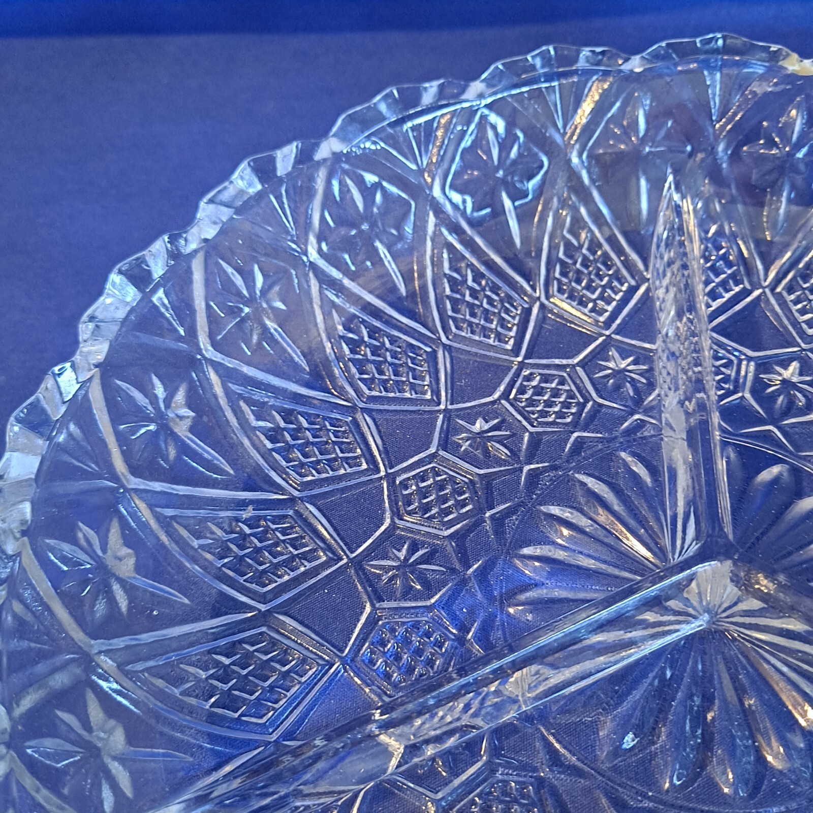 GIBSON Designs JEWELITE 3 Part DIVIDED RELISH DISH Serving Glass Round ...