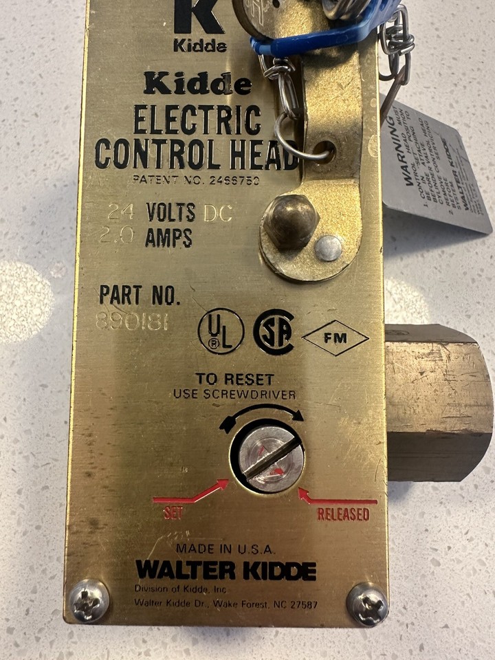 Kidde Fenwal 890181 Electric Control Head WK-890181-000 - CO2 Clean ...