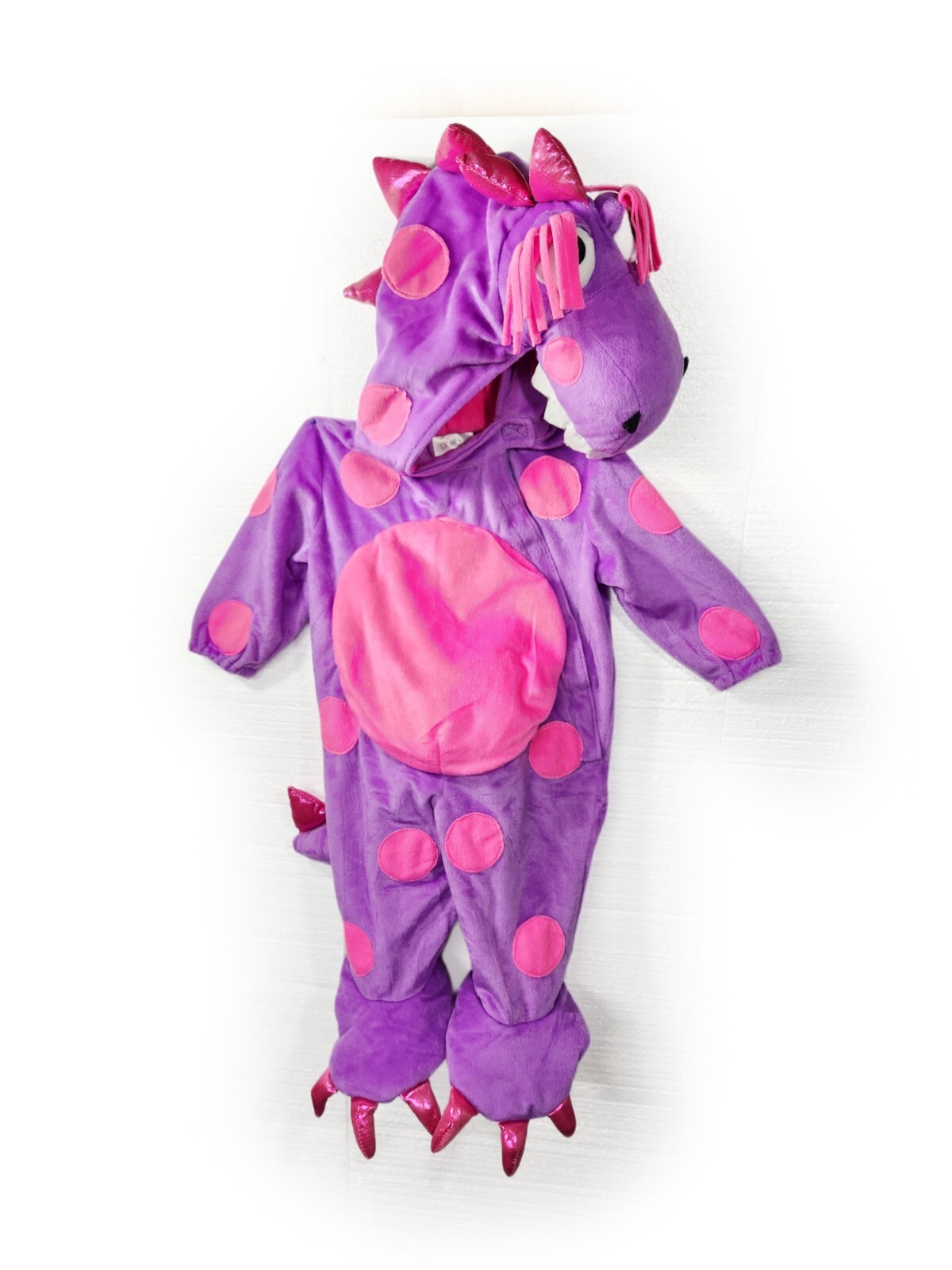 Girl Pink Purple Teagan the Dragon Costume Bodysuit H… - Gem