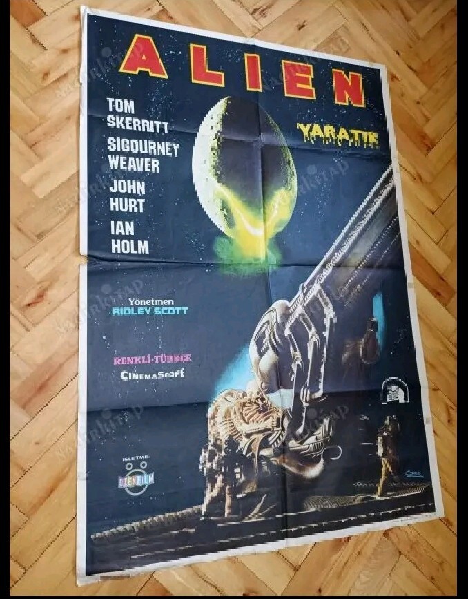 Alien 1979 Sigourney Weaver ORIGINAL TURKISH MOVIE POSTER RARE (Size ...