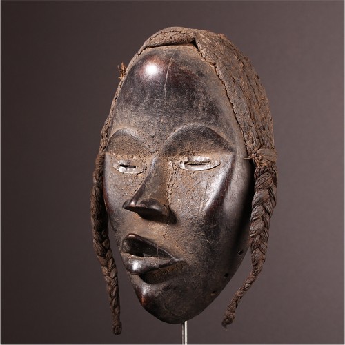 13808 Old Mask Of The Dan Ivory Coast Metal Stand Included | eBay