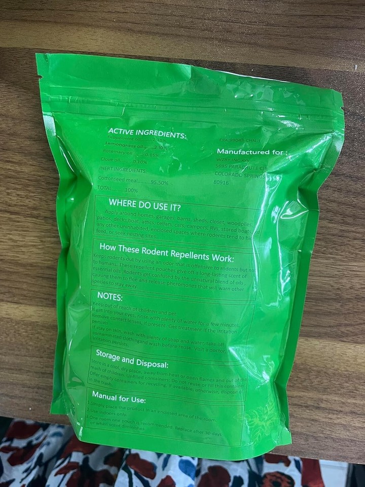 12 Pack Vamoose Natural Rodent Pest Control Repellent Pouch Peppermint ...