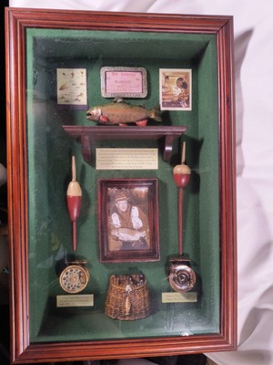 vintage fly fishing shadow box Ohio License Rods Reels | eBay