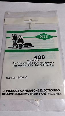 NTE NTE438 INSULATOR KIT FOR DO4 & T064 STUD PACKAGE W/HARDWARE LOT OF ...