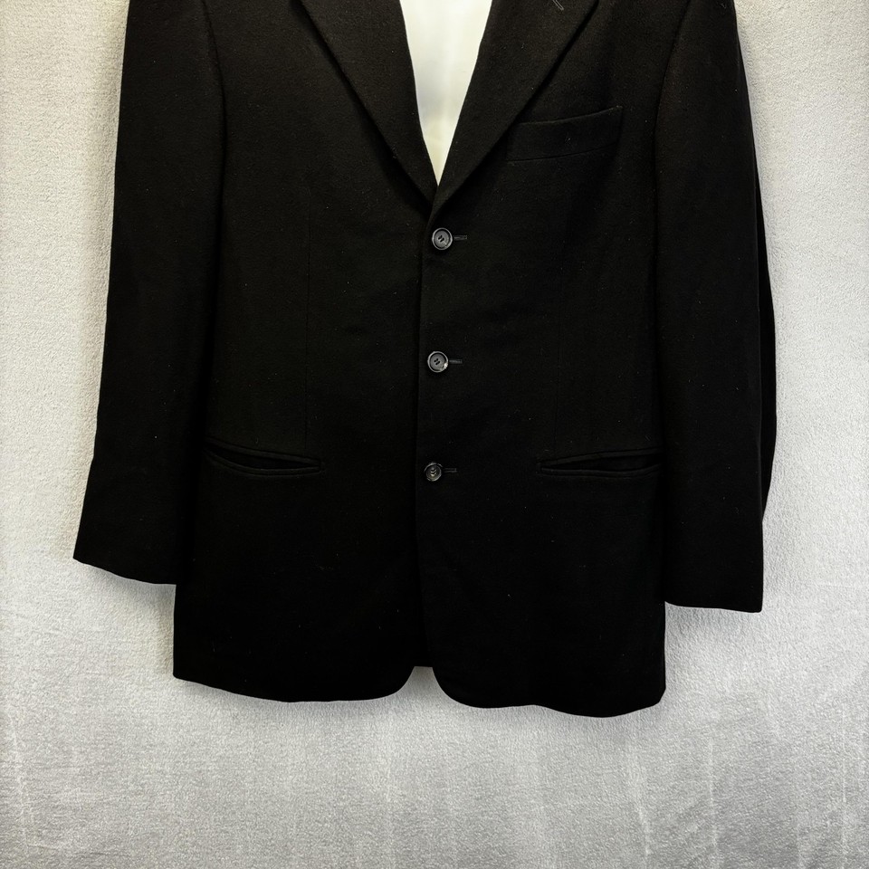 Pal Zileri Loro Piana Italy Blazer Jacket Cashmere Blend Mens 40R Black ...