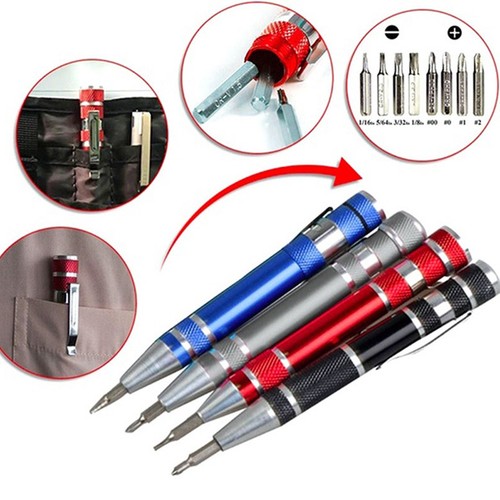 Multifunction 8 In 1 Pocket Precision Mini Screwdriver Pen Repair Hand ...