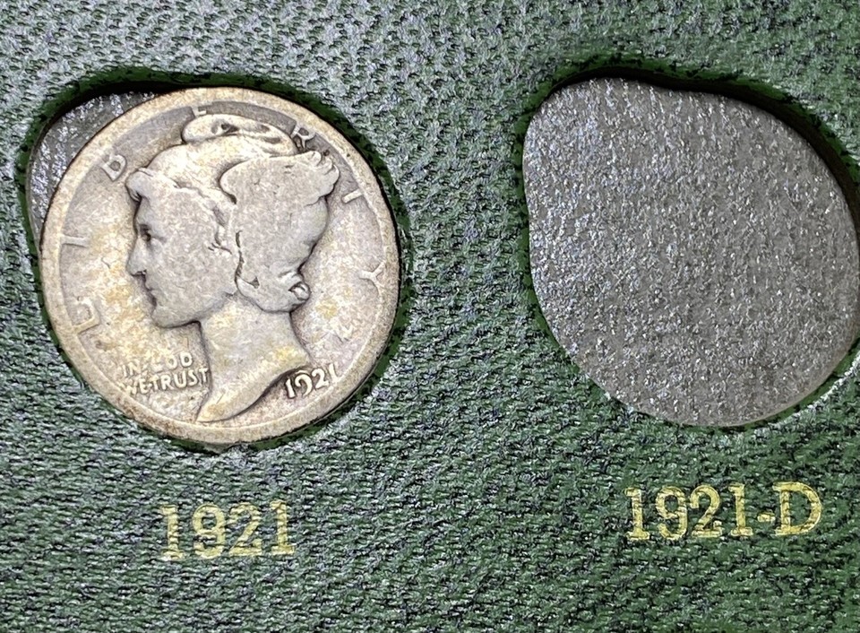 1916 - 1945 Silver Mercury Dime Set 75 of 78 Coins Near Complete Mercs ...