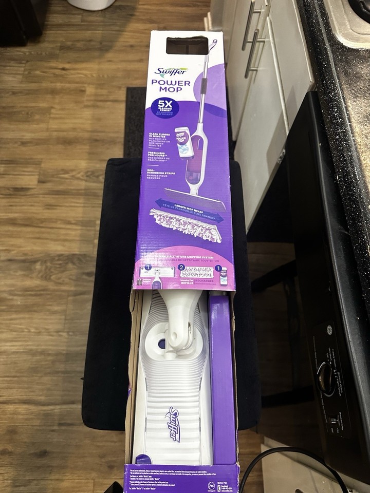 NEW Swiffer Power Mop Starter Kit Floor Cleaner Cleaning | eBay