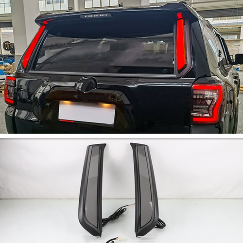 Rear Side Window Pillar LED Brake Light Warning lights For 14-22 Toyota ...