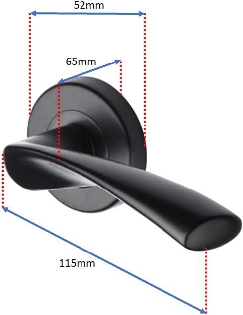 Twist Lever Internal Door Handles Sets Latch Lock Bathroom Door Pack ...