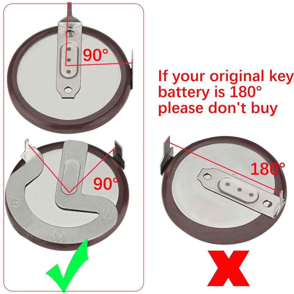 2Pcs Rechargeable Battery VL2020 for BMW E39 E46 E60 E90 E92 Car Key ...