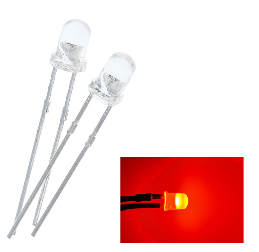 Flacker LED 3mm 5mm Flackerlicht Kerze Lagerfeuer Feuer Kamin 7 Farben ...