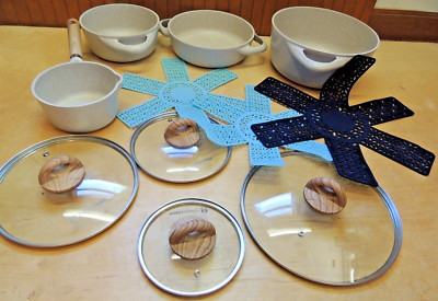 Masterclass Premium Cookware SET With Lid Beige Speckle W PAN ...