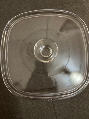 Pyrex Corning Ware Square Clear Glass Lid Only A-9-C Replacement Top ...