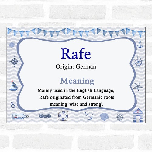 Rafe Name Meaning Nautical Certificate | eBay
