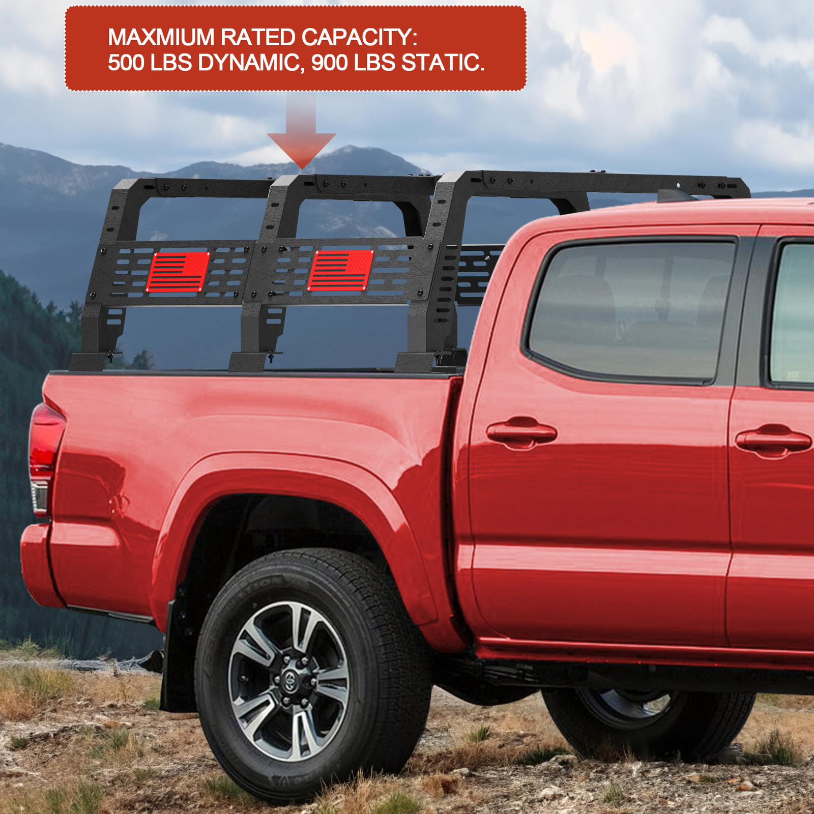 22.5" High Truck Bed Cargo Luggage Rack fit Toyota Tacoma 2005-2023 2nd ...