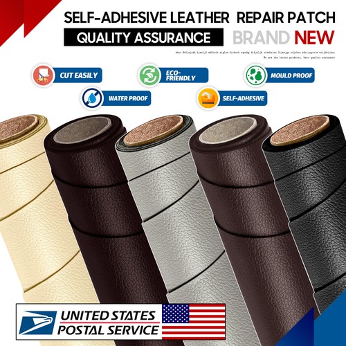 Self-Adhesive Patch Stick Leather Repair Kit on Sofa Clothing Car Seat ...