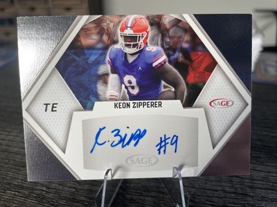 KEON ZIPPERER - 2023 Sage SILVER parallel ROOKIE auto - Florida Gators ...
