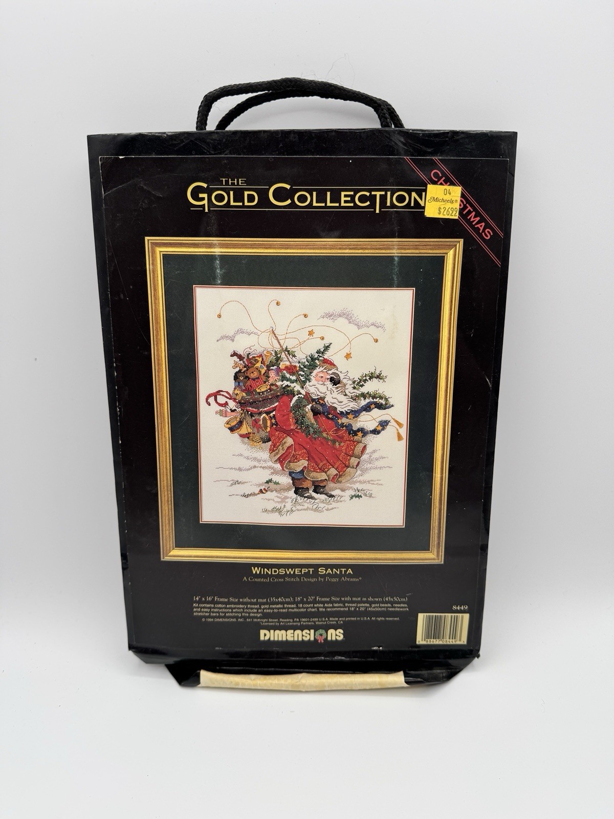 Dimensions Windswept Santa Gold Collection 8449 Counted Cross Stitch ...