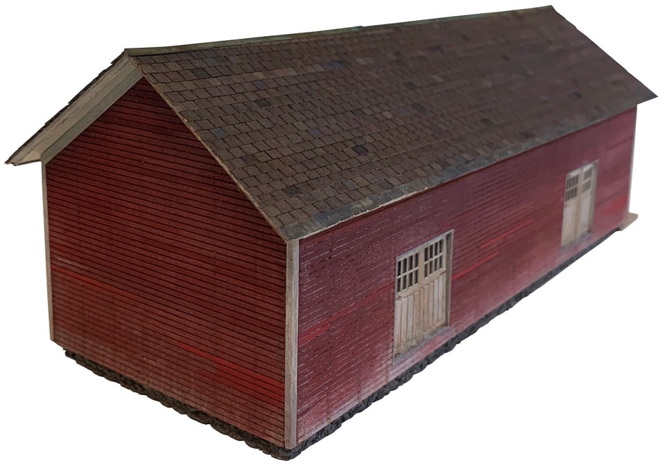 HUDSON RIVER MODEL COMPANY HO SCALE STORAGE BARN FULLY BUILT & PAINTED ...