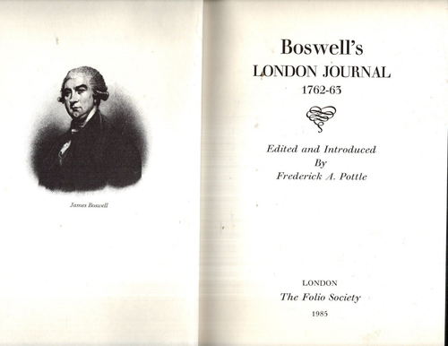 Boswell's LONDON JOURNAL | eBay