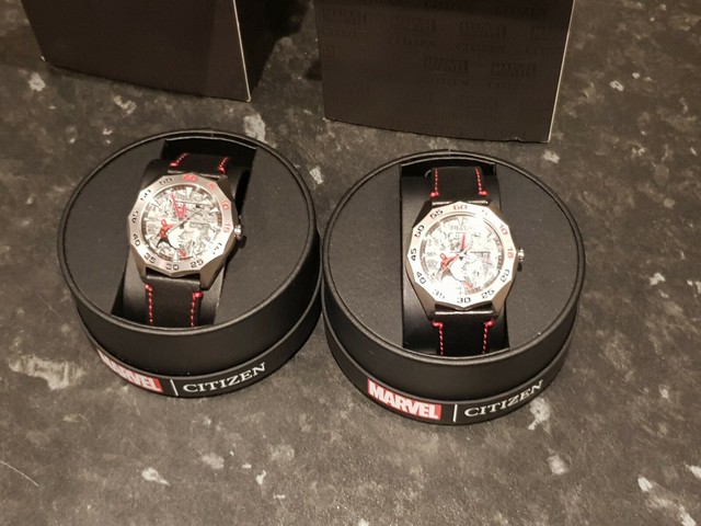 Citizen Marvel Spiderman Limited Edition Eco Drive Black Strap Titanium ...