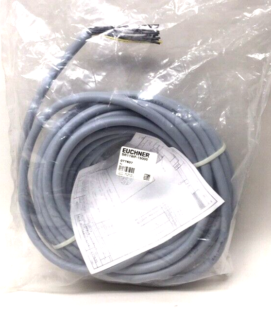 Euchner SR11WF-15000 Connector Cable 077637 15000mm Length | eBay