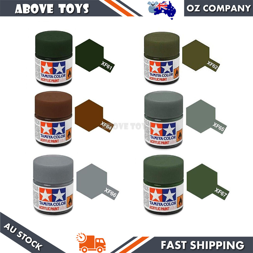 Tamiya 10ML Mini Acrylic Flat Paint 66 Colors Choices | eBay