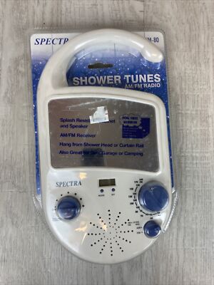 Spectra AM/FM Shower Waterproof Hanging Radio New In Package WM-80 | eBay