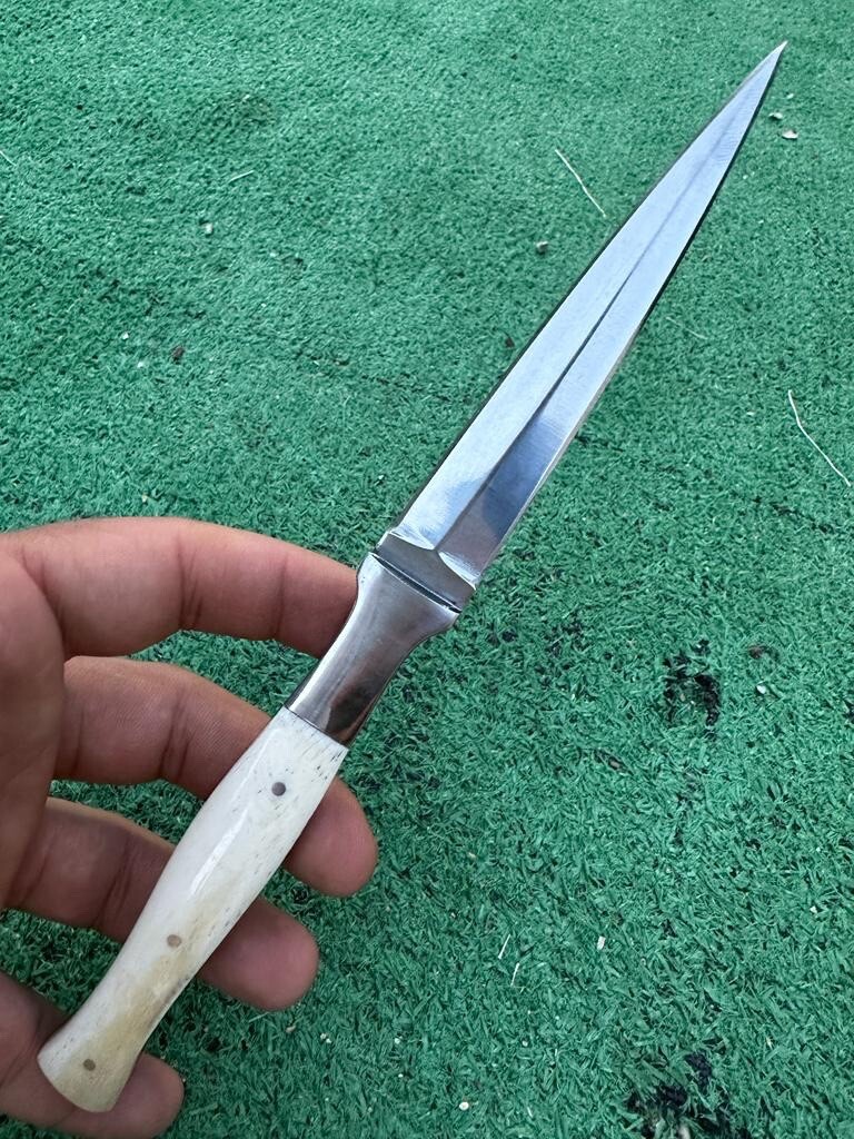 Toothpick Dagger Handmade D2 steel Dagger Hunting double edged Knife ...