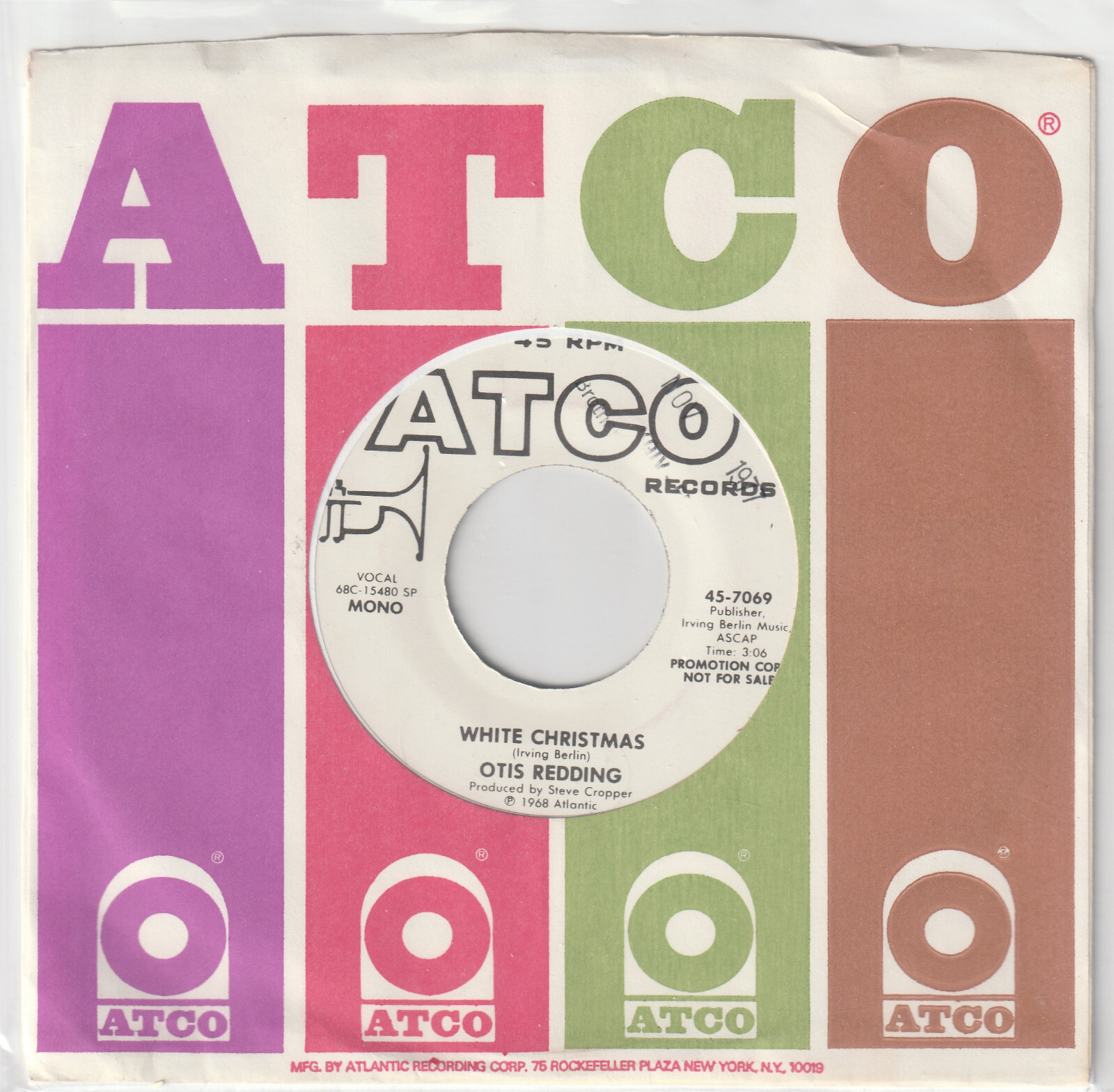 OTIS REDDING 45 rpm record WHITE CHRISTMAS white label DJ promo | eBay