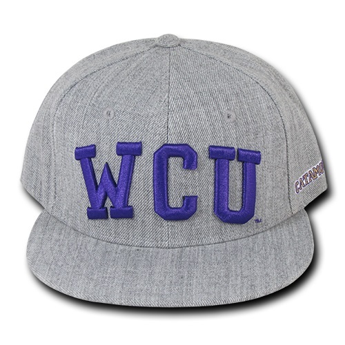 Gray Western Carolina University WCU Catamounts Flat Snapback Baseball ...