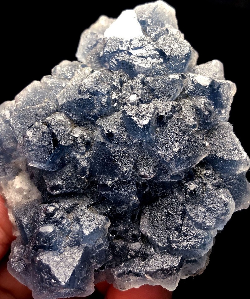 146g 1PC NATURAL Fantastic Cubic Blue FLUORITE QUARTZ Crystal Specimen ...