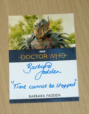 2022 Rittenhouse Doctor Who Series 11/12 autograph auto Barbara Fadden ...