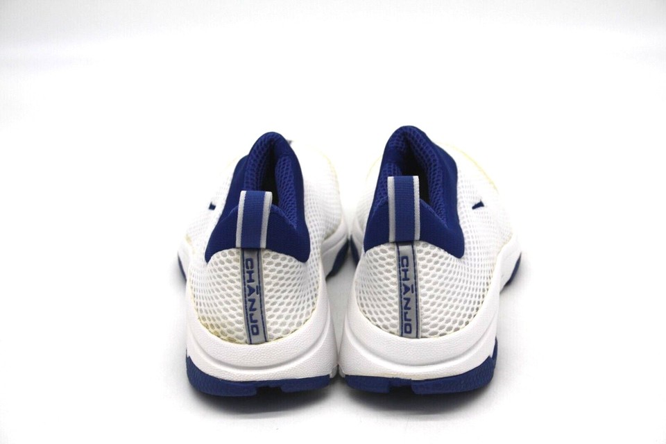 NIKE SLIP ON SHOE AIR CHANJO 2 302320-141 WHITE/ROYAL BLUE-METALLIC ...