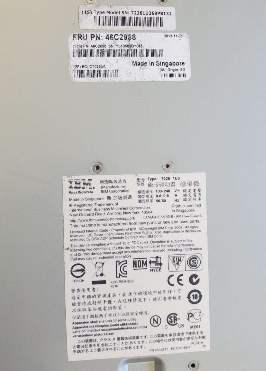 IBM 7226-1U3 Multi-Media Storage Expansion Enclosure PN 42C2938 | eBay