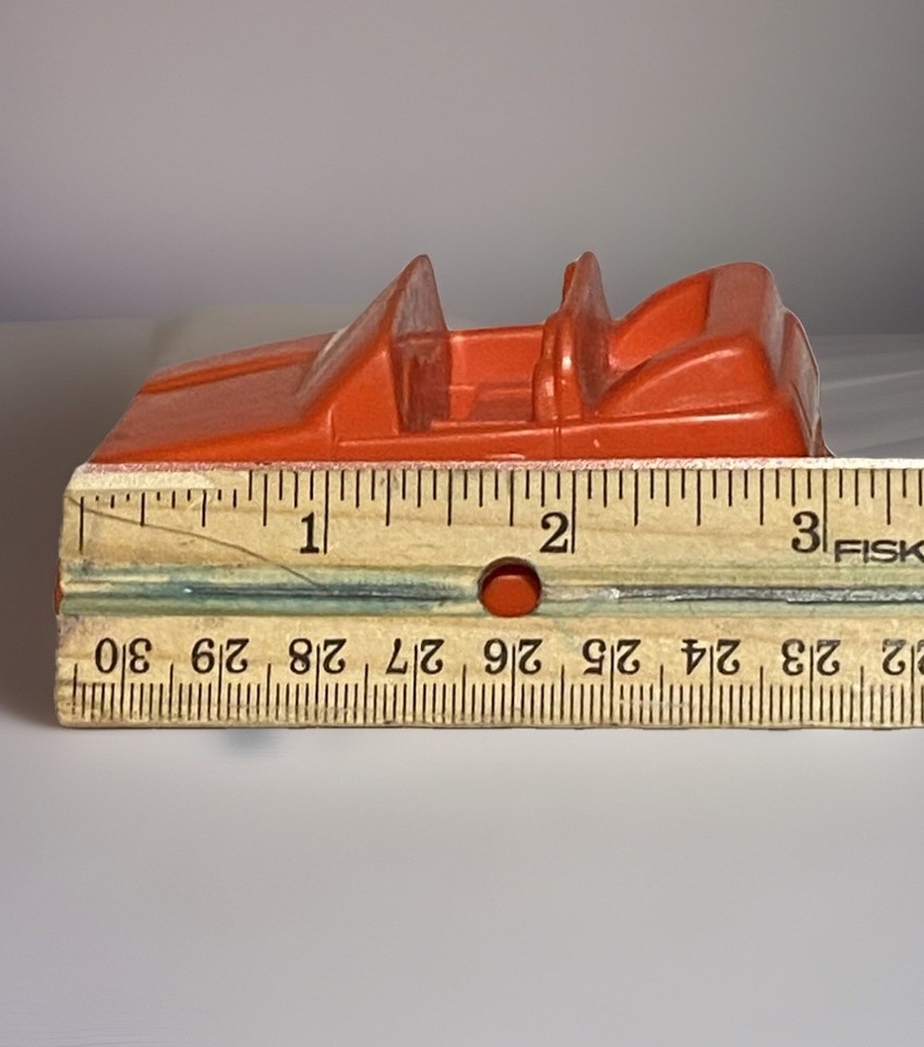 Vintage Toy Car Viking Plast Red Volkswagen Convertible Yellow Wheels ...