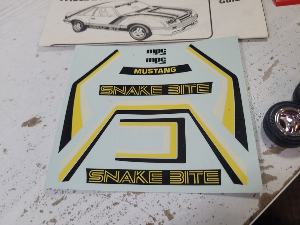 Vintage MPC #0712 1/25 Snake Bite Ford Mustang Cobra Open Model Kit ...