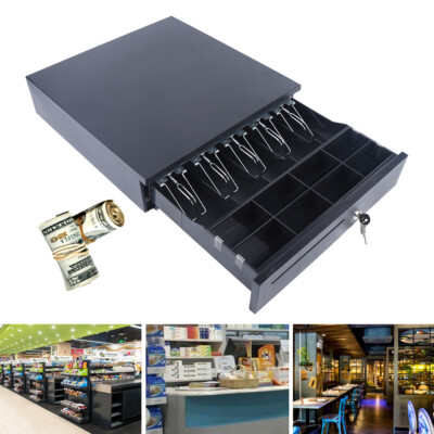 Heavy Duty POS Cash Drawer Register 5 Bills 8 Coins Removable Cash Tray ...