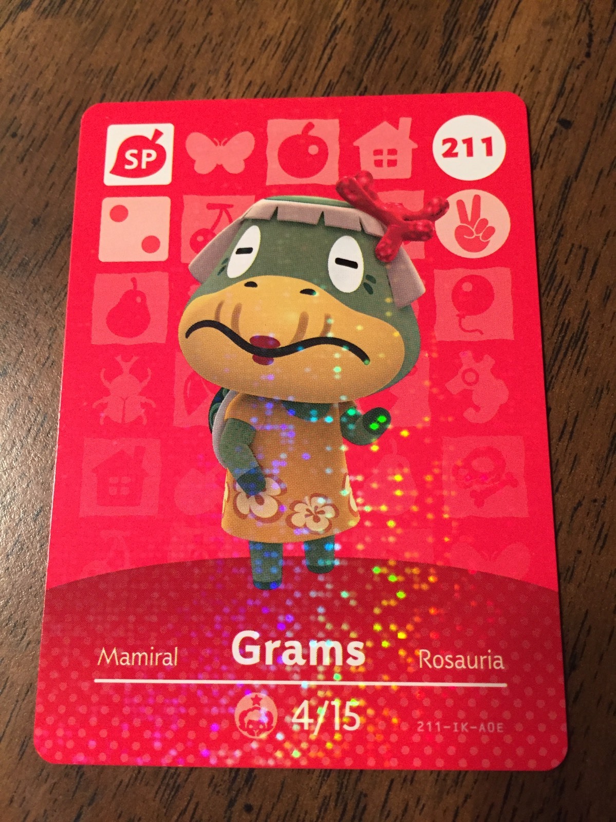 Animal Crossing Happy Home Amiibo Card GRAMS #211 | eBay