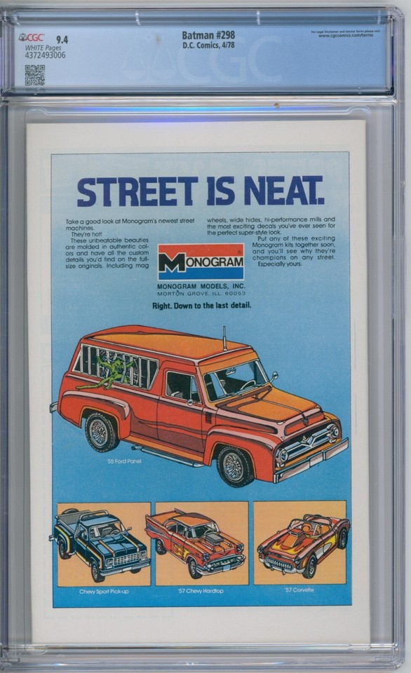 Batman 298 CGC Graded 9.4 NM Newsstand DC Comics 1978 | eBay